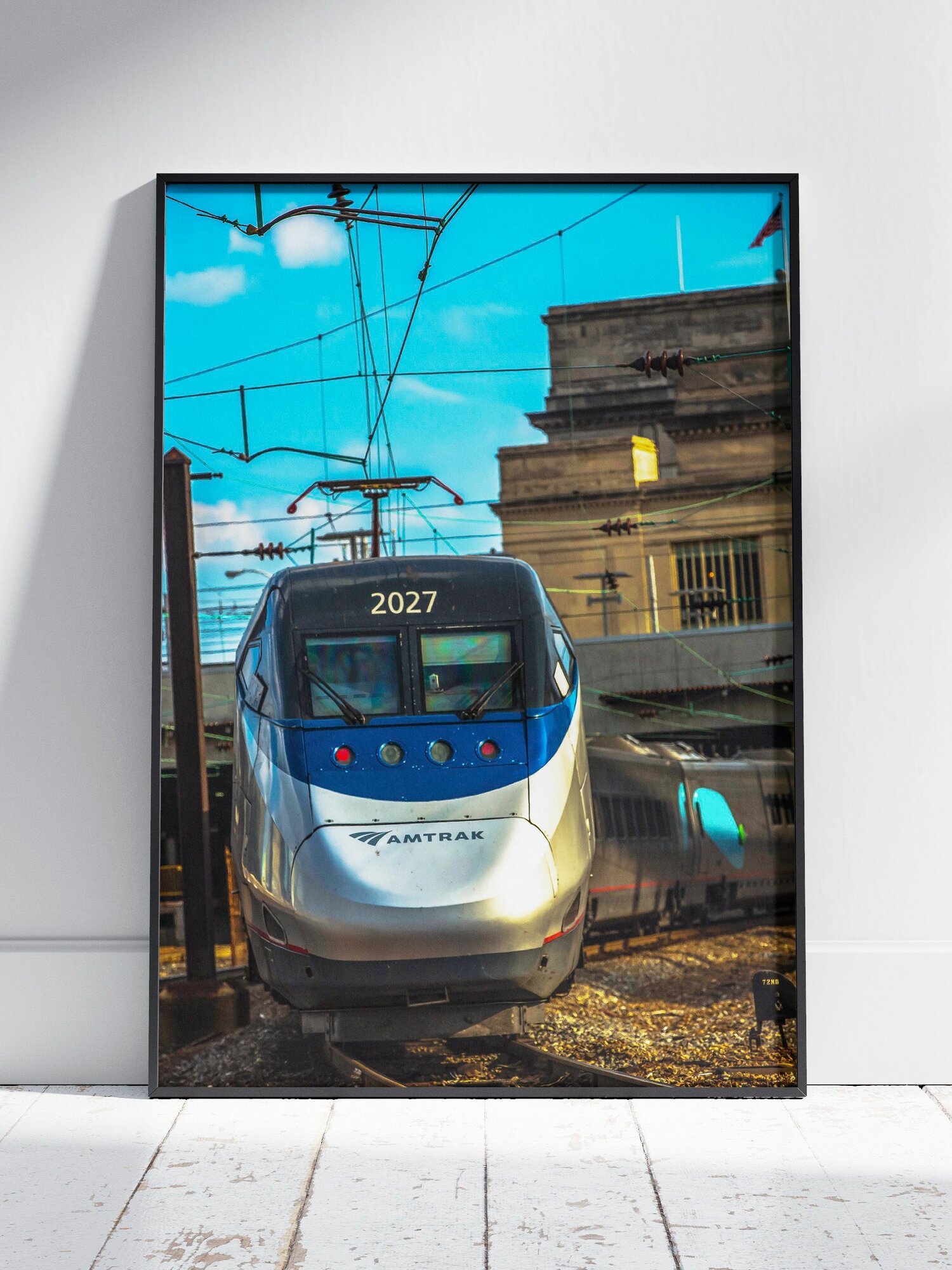 Плакат на стену для интерьера Транспорт и техника (Асела Экспресс - Acela Express) - Постер по машине формата A4 (21x30 см)