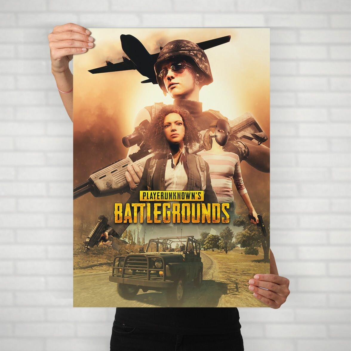 Плакат на стену для интерьера пабг - PUBG (Общее 1) - Постер по игре формата А1 (60x84 см)