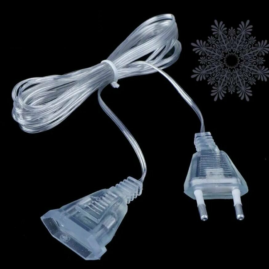 Удлинитель для гирлянды прозрачный 3 м