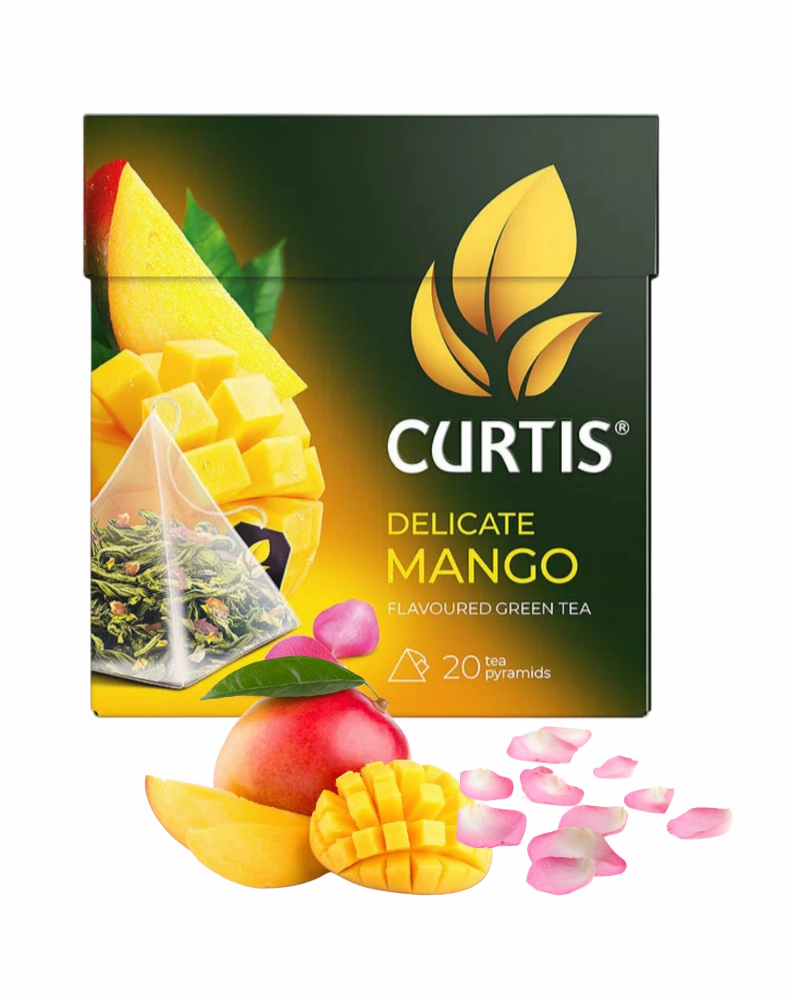 Чай зеленый Curtis "Delicate Mango" 20 пирамидок.