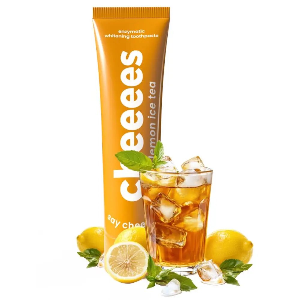 HERBADENT Осветляющая зубная паста со вкусом лимонного чая Cheeees 1450 ppm 7+, 60 г