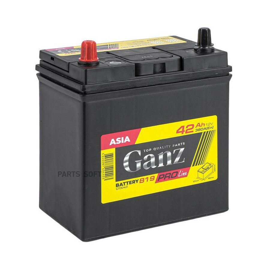 Аккумулятор GANZ PRO-Line JIS 42 Ач прямой L 195 от официального дистрибьютора, GANZ, артикул G1130421