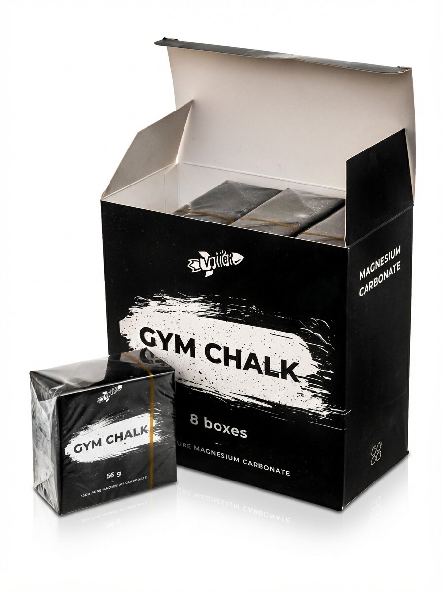 Магнезия спортивная сухая VOTTLER (8 штук по 56 г) для турника тяжелой атлетики гимнастики скалолазания