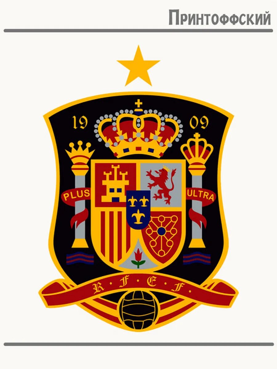 Термонаклейка для одежды и аксессуаров DTF-печать спорт spain national football испания