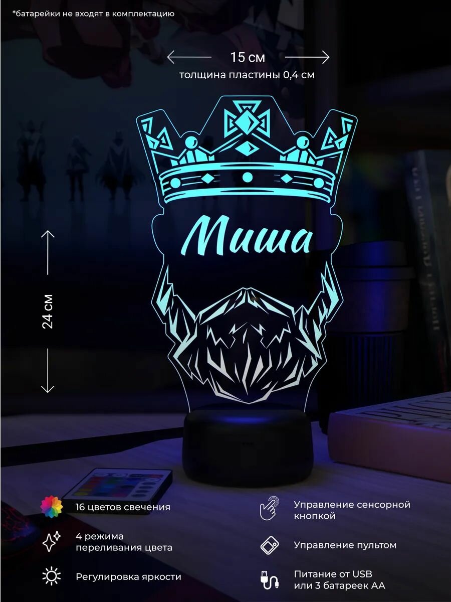 Ночник Миша - Борода — фото 1