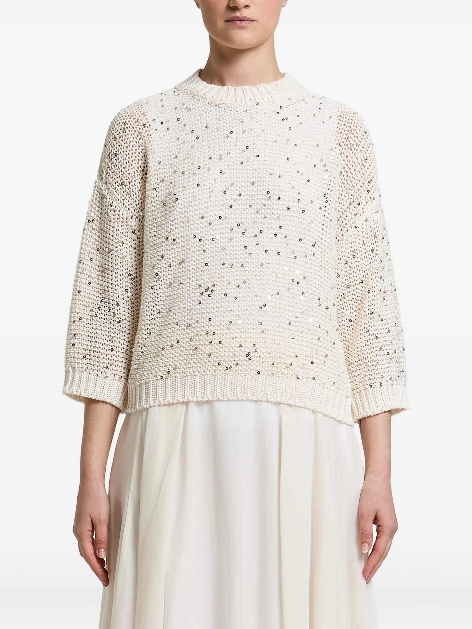 Свитер Sequin-embellished open-knit sweater