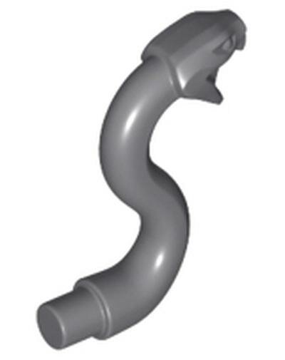 Деталь Lego 28588 Snake Head with Open Mouth, Fangs and Curved Neck with Bar