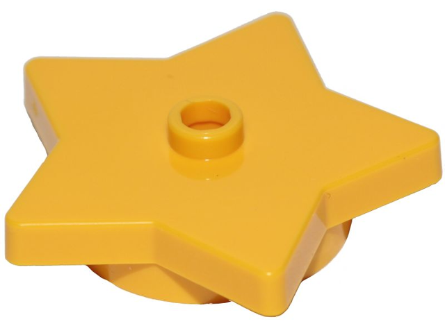 Деталь Lego 39611 Plate, Round 4 x 4 x 2/3 with Star and Open Stud