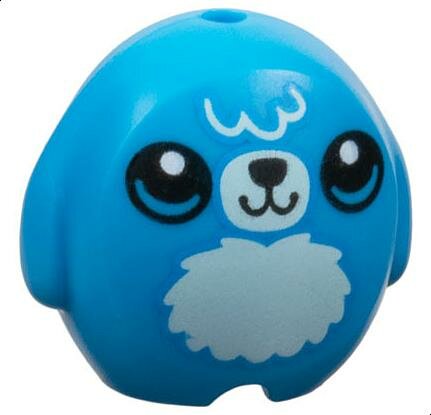 Деталь Lego 6330pb02 Minifigure, Utensil Pillow Plush Toy with Dog with Black Nose, Mouth and Eyes, White Pupils and Light Aqua Bangs, Muzzle and Fur Belly Pattern