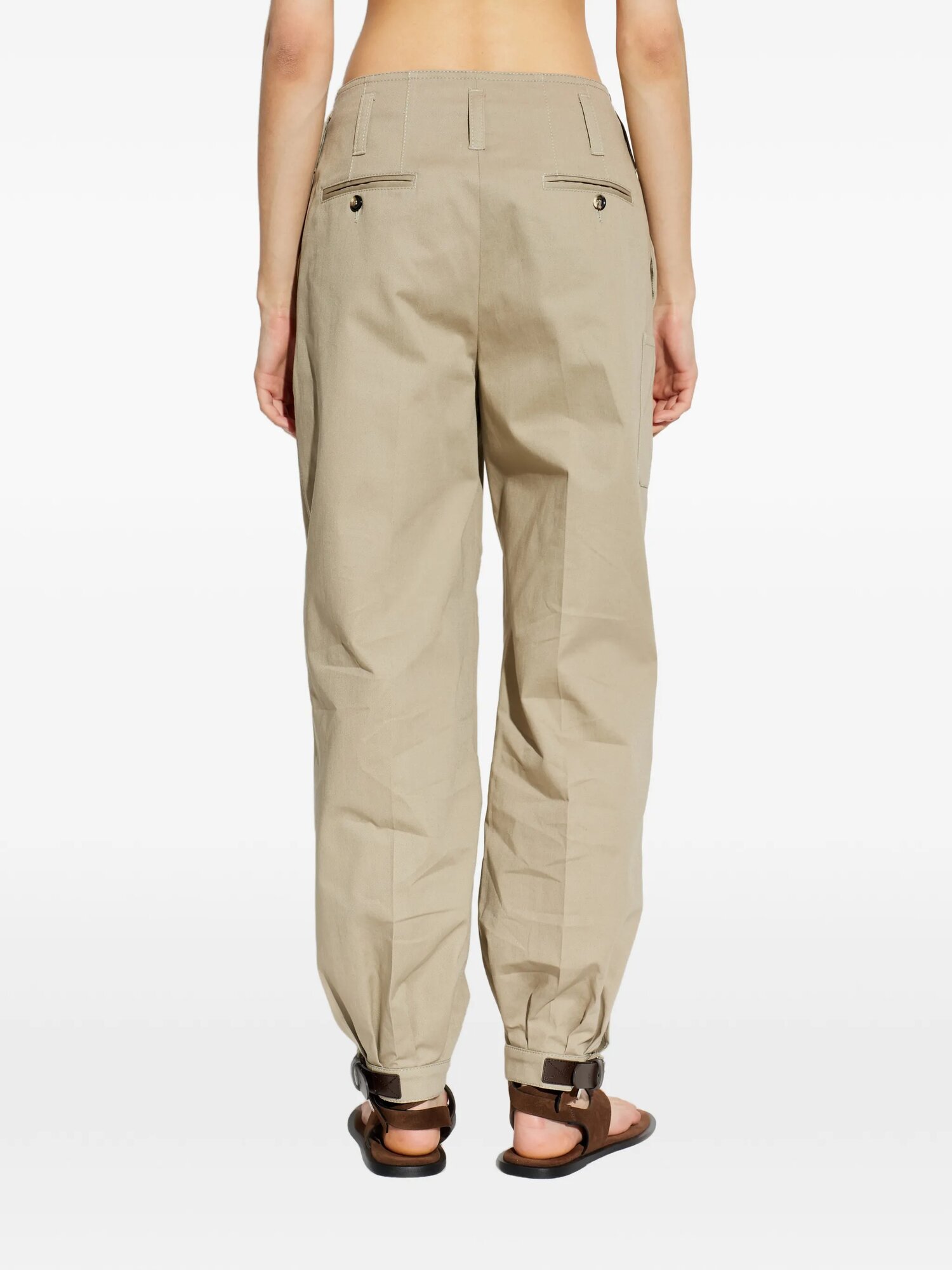 Брюки MOSCHINO Buckle-cuff trousers, размер 38, разноцветный — фото 1
