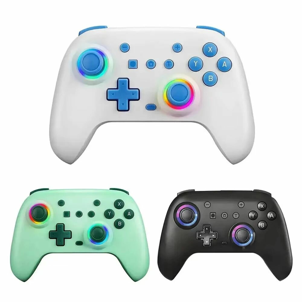 Беспроводной Bluetoothконтроллер RGB для Nintendo Switch2 геймпад OLED Lite телефонов Android ПК ТВприставки Steam