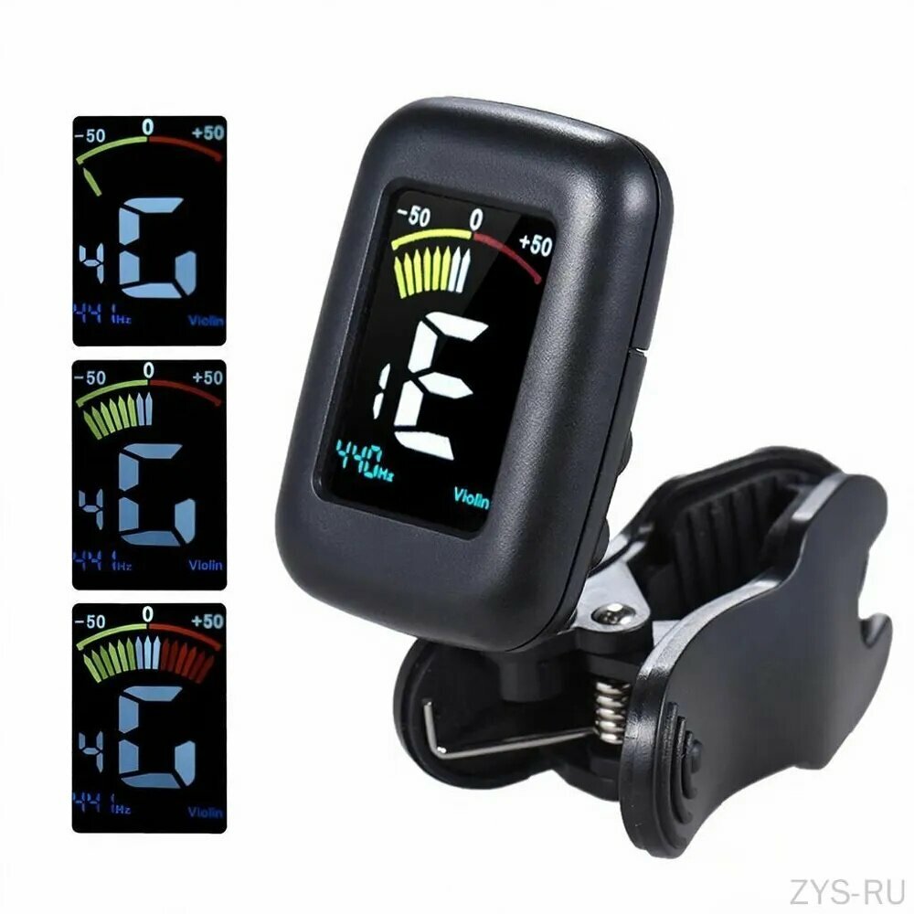 Тюнер ET-05V Professional Clip-on с автоматическим настройки режимом и цветным LCD-дисплеем для скрипки, альта, виолончели, контрабаса, хроматический