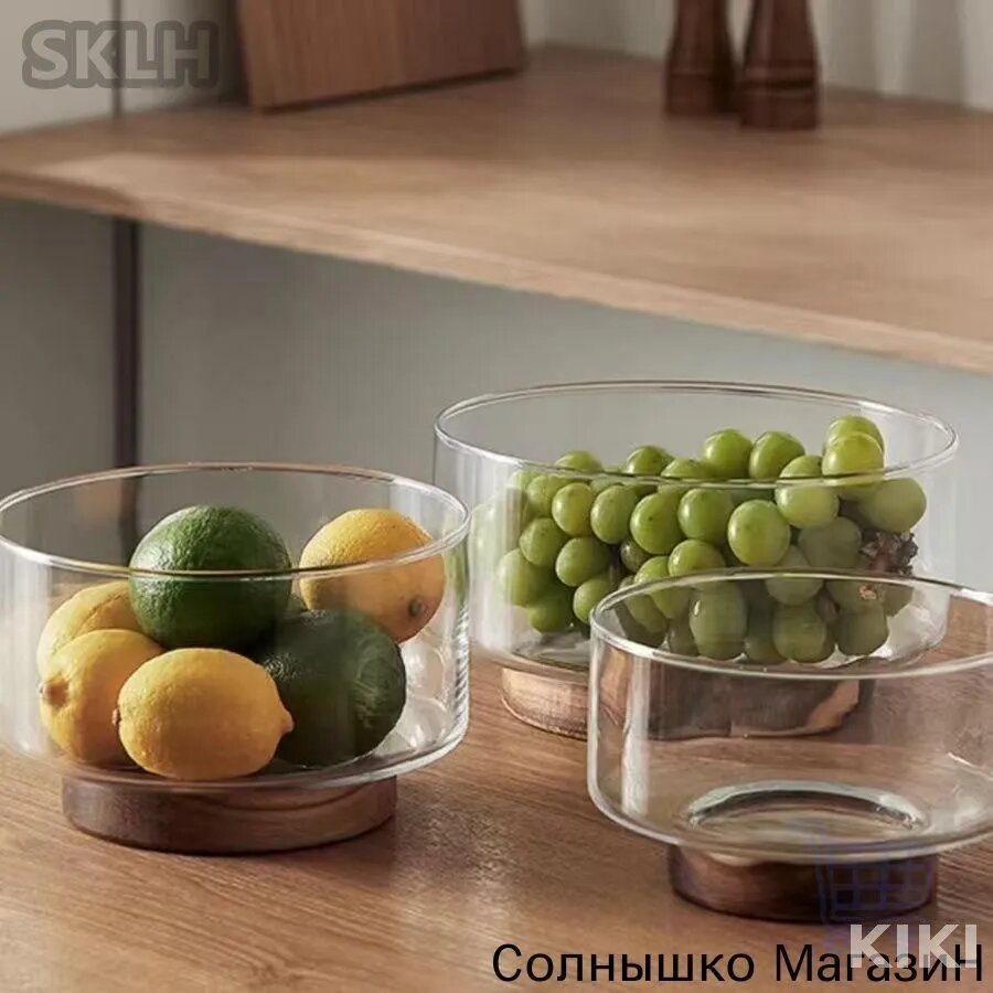 Салатник "Акация N75P_G" 1700 мл 1 шт, белый, для фруктов, круглая форма