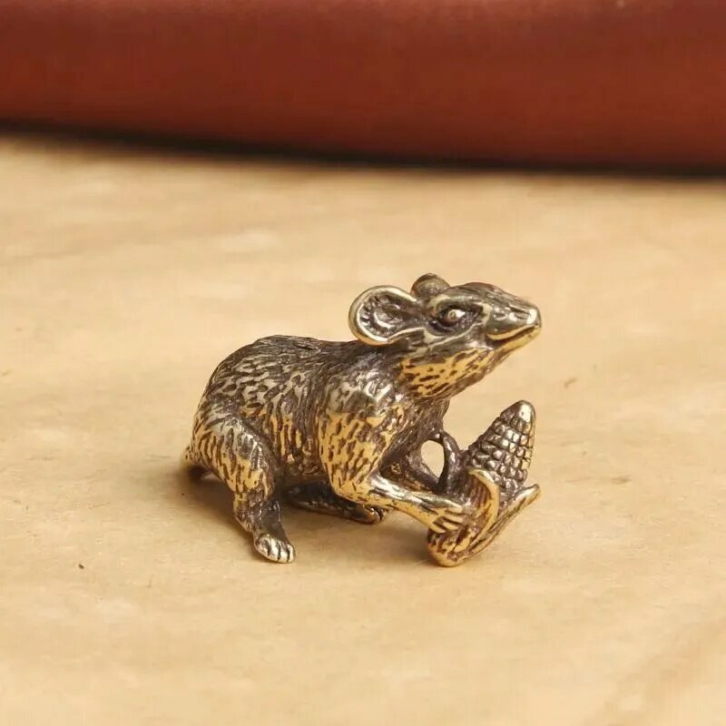 Кошельковая Мышь Фен-Шуй, Бронза 2 см. / 3 см.