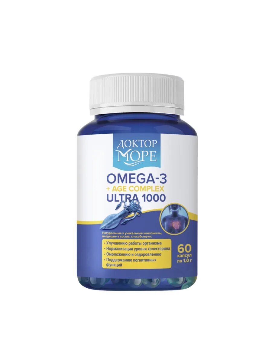 Доктор Море Omega-3+AGE Ultra 1000 капсулы по 1000 мг 60 шт