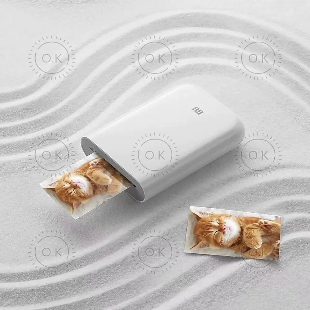 Мини-принтер для фото, портативный термо, цветной, для печати фотографий, с Bluetooth — фото 1