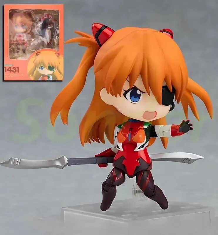 Фигурка Евангелион Аска Лэнгли / Evangelion Asuka Langley (10см) 1431 - ПВХ (поливинилхлорид)