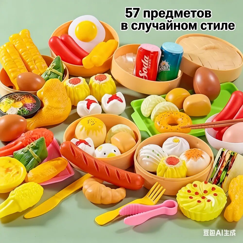 Детский набор для ролевых игр Вкусная кухня (57 предметов)