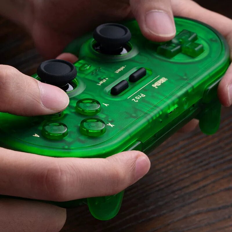 8bitdo Pro2 беспроводной Bluetooth-контроллер с датчиком Холла для ПК, Android и Nintendo Switch — полупрозрачный