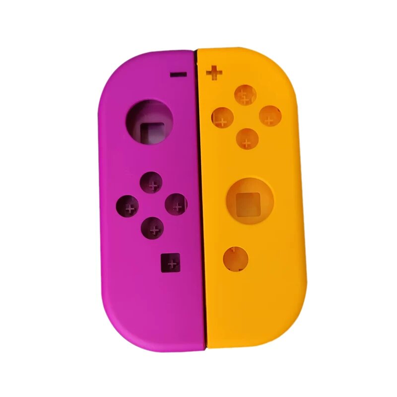 Корпус Joy-Con для Nintendo Switch, с фиолетово-оранжевой расцветкой, без боковых кнопок