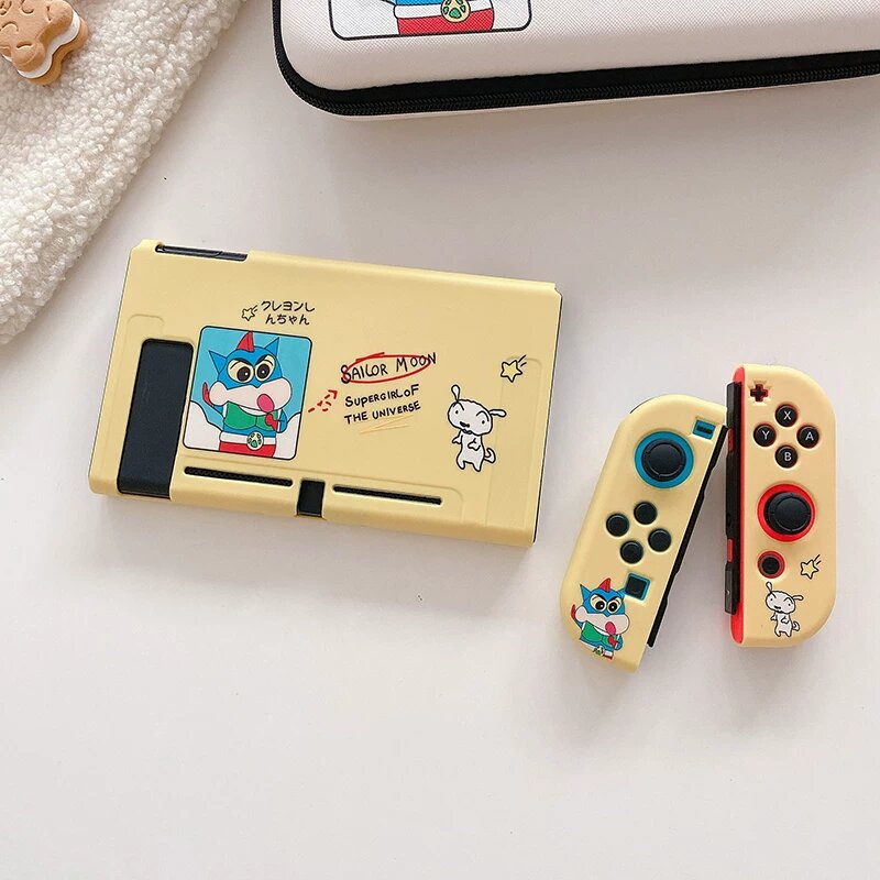 Силиконовый защитный чехол для Nintendo Switch OLED с тематикой Crayon Shin-chan