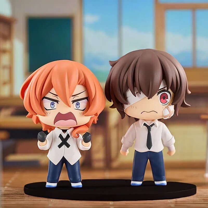 Фигурка Проза бродячих псов Осаму Дазай & Чуя Накахара / Bungo Stray Dogs Figure (7.5cm)
