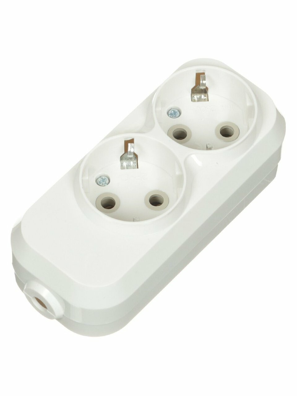 Корпус удлинителя TDM Electric Народная SQ1806-0414 на 2 гнезда с заземлением, 16 А, белый цвет, для сборки электрооборудования