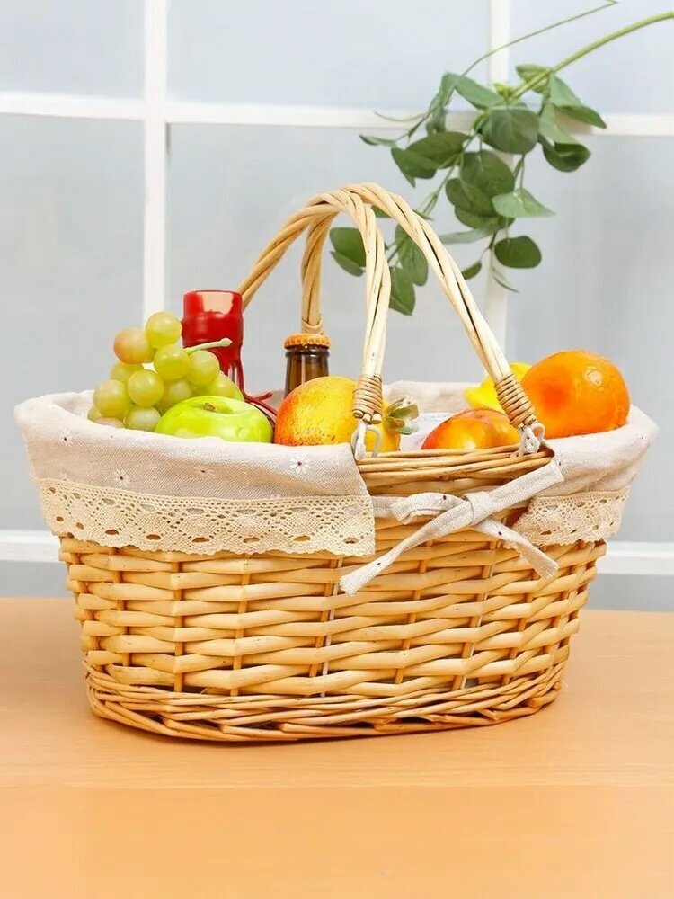 Корзина для хранения длина 36 см, ширина 28 см, высота 19 см.