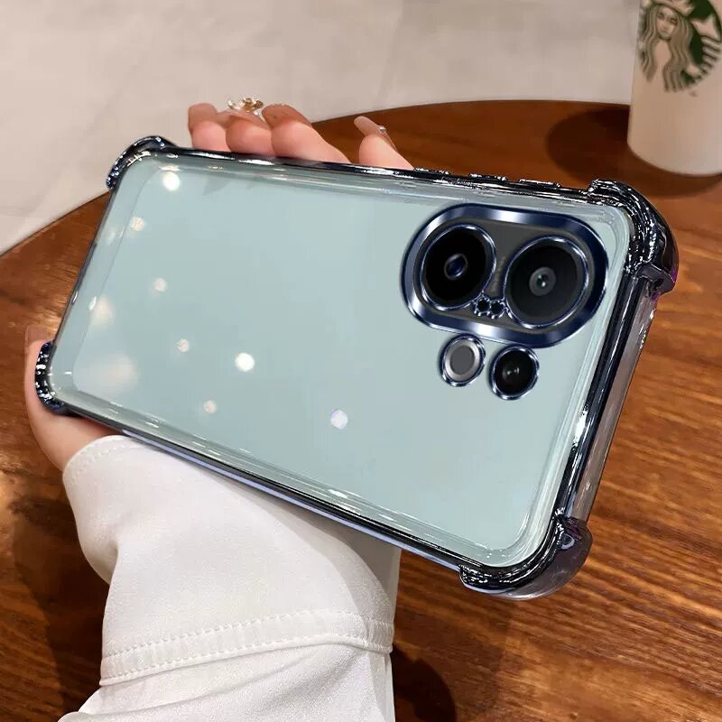 Vivo S30 Pro mini Голубой Силиконовый Чехол с Защитой Объектива, Шокопоглощающий Мягкий Силикон, Защита Углов