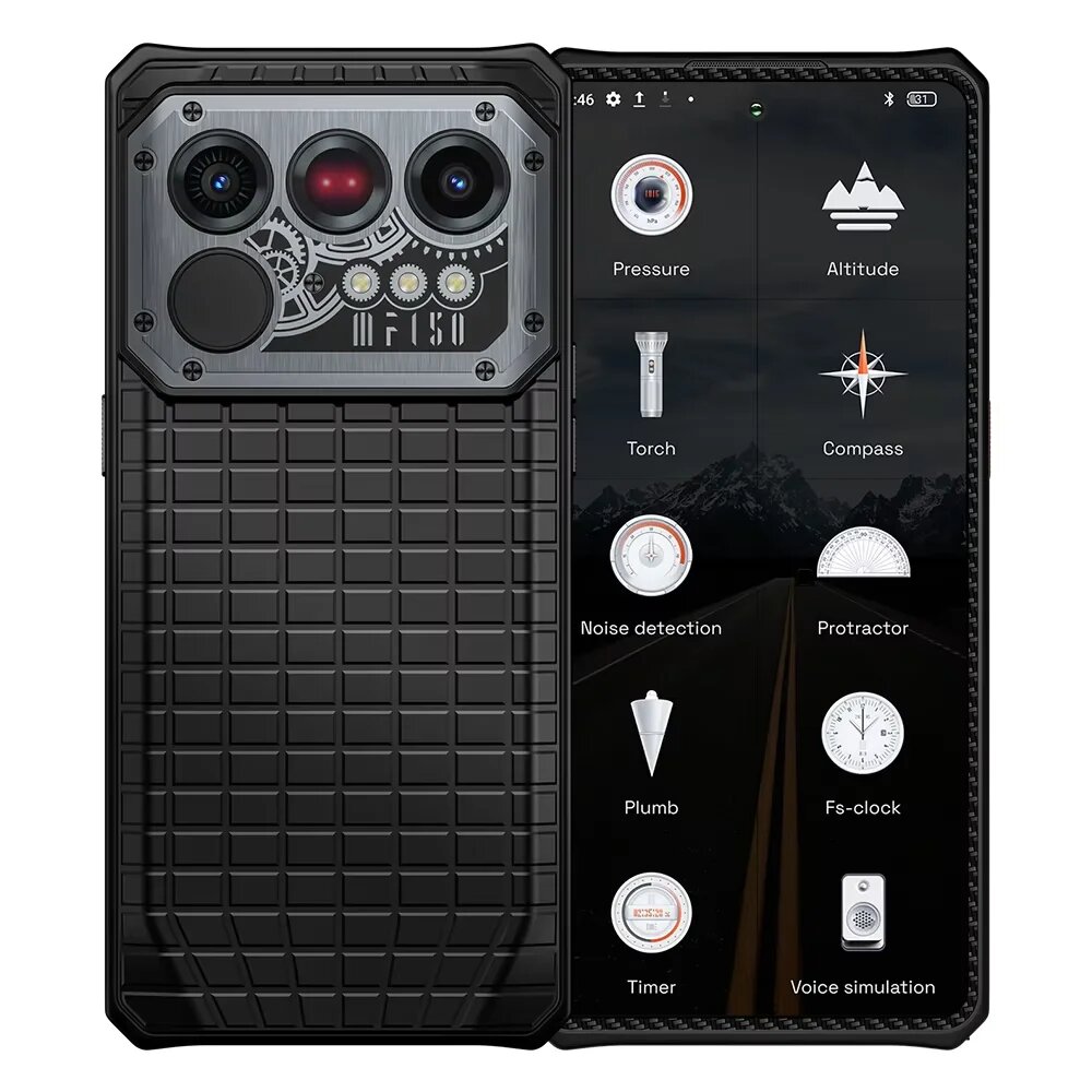 Защищенный смартфон IIIF150 Raptor 5G на Android 14, 6,78-дюймовый AMOLED-дисплей, 16 ГБ оперативной памяти, 512 ГБ встроенной памяти и аккумулятором 10000 мАч.