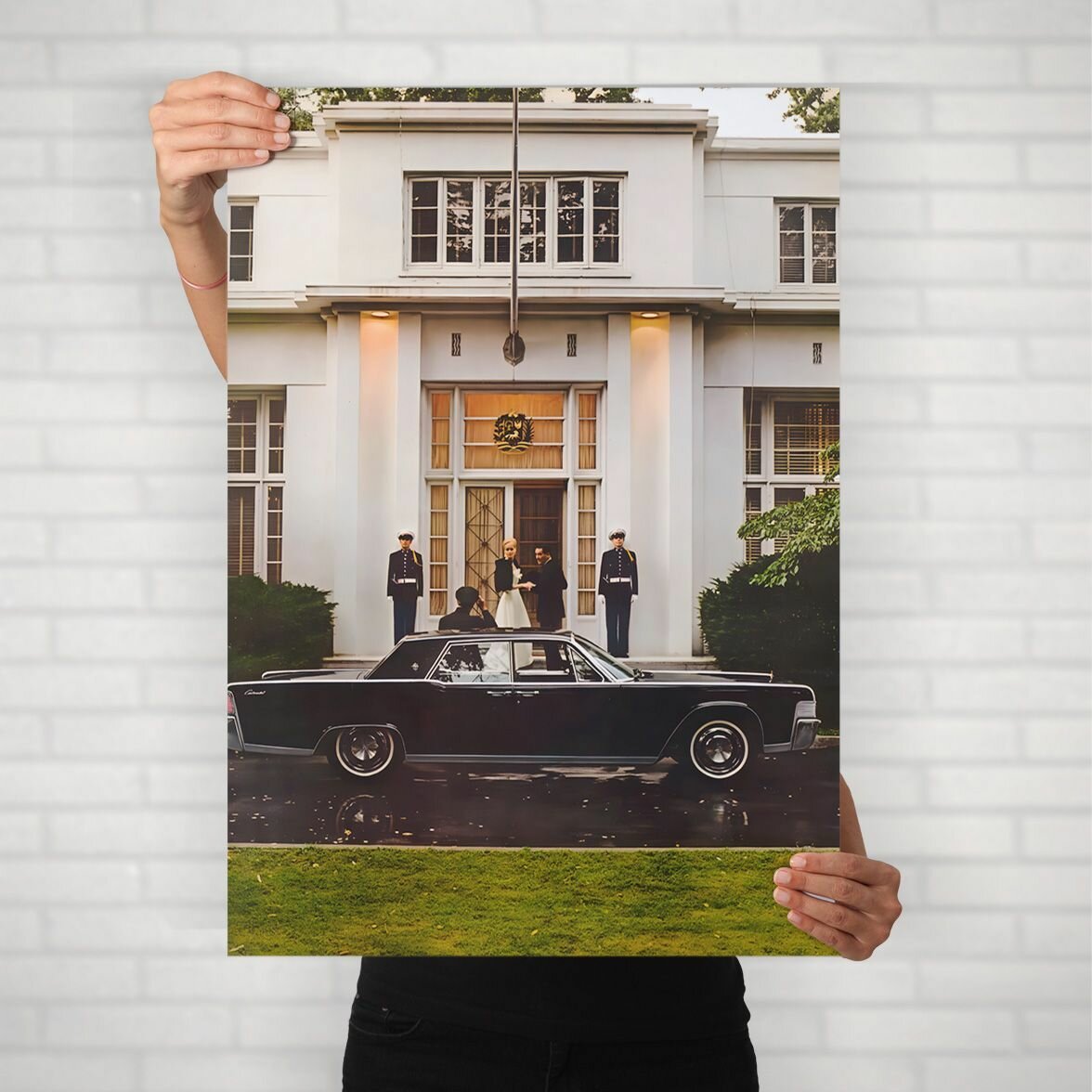 Плакат на стену для интерьера Лоурайдер (Lincoln Continental 9) - Постер по тюнингованным автомобилям формата А2 (42x60 см)