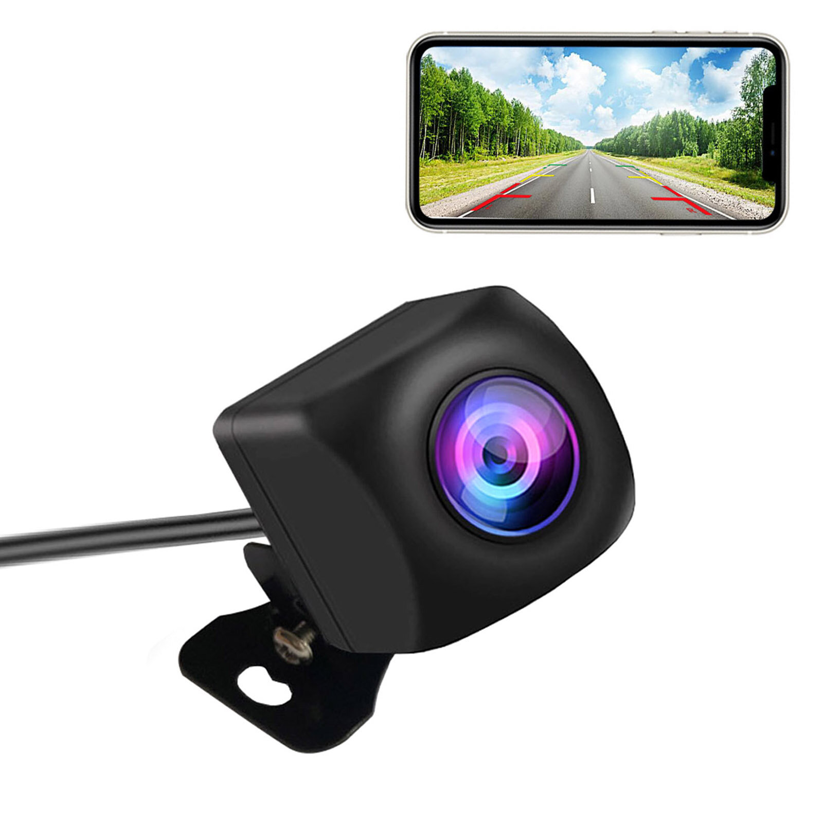 Камера заднего вида беспроводная, 1080P 5G WiFi ночное видение для iOS/Android IP67 водонепроницаемая камера реверса для автомобиля SUV пикап