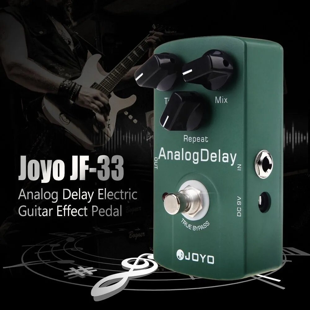 JOYO JF-33 Педаль Эффектов Analog Delay Для Гитары С True Bypass