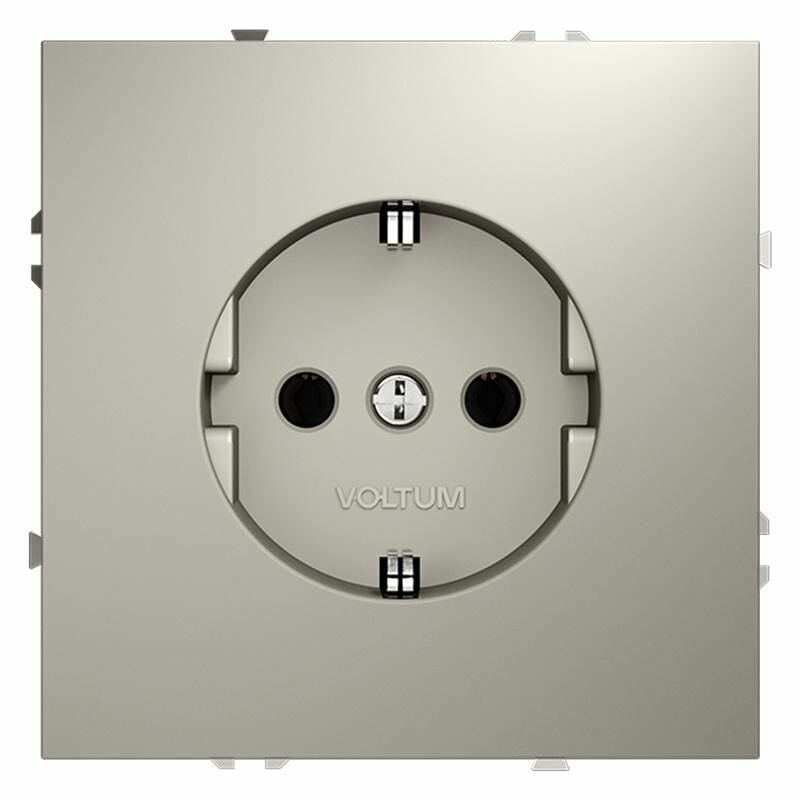 Розетка 1-м СП S70 16А с заземл. механизм кашемир Voltum VLS040103
