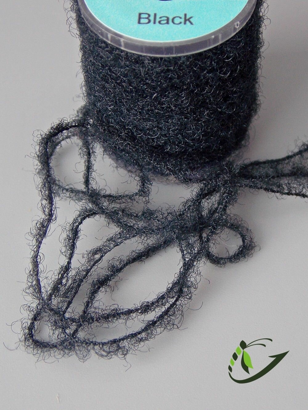 Синель Fortuna Chenille, цвет Black (17 м. на катушке)