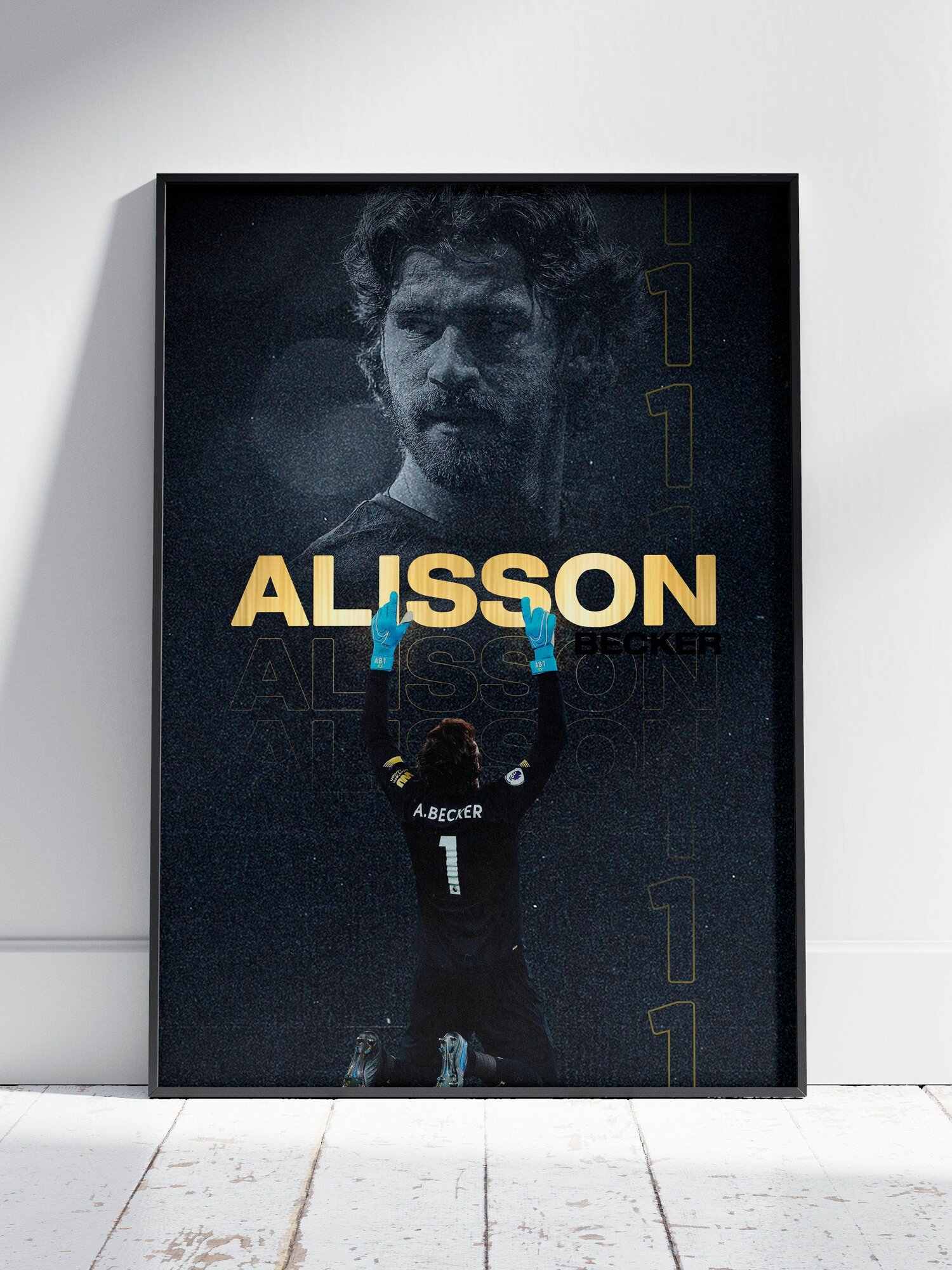 Плакат на стену для интерьера Вратари Футбол (Алисон Бекер - Alisson Becker 4) - Постер по спорту и физической активности формата A3 (30x42 см)