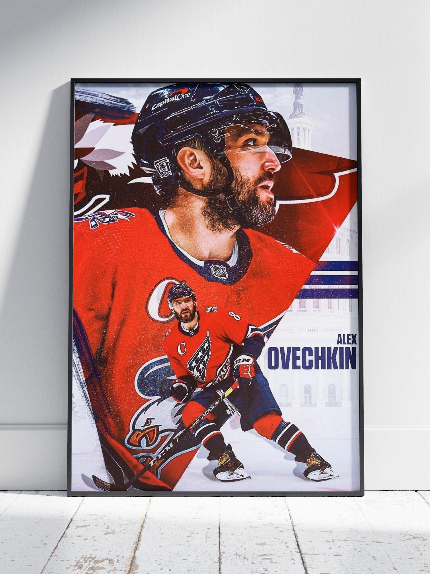 Плакат на стену для интерьера Легенды Хоккея (Александр Овечкин - Alexander Ovechkin 6) - Постер по спорту и физической активности формата A3 (30x42 см)