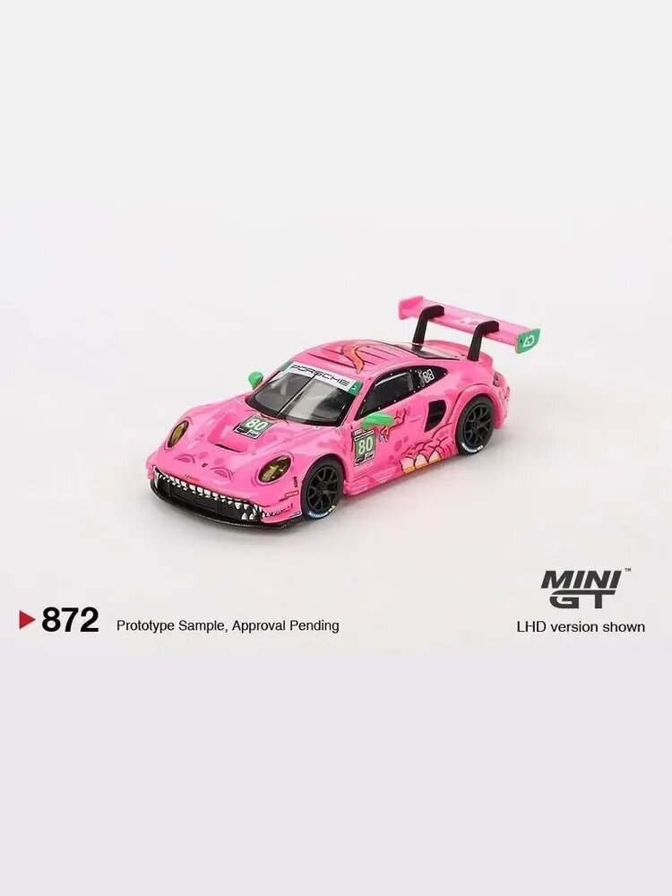 Машинка MINI GT 1:64 #1052 Porsche 911 GT3 R #77 AO Racing 2024 IMSA Road America