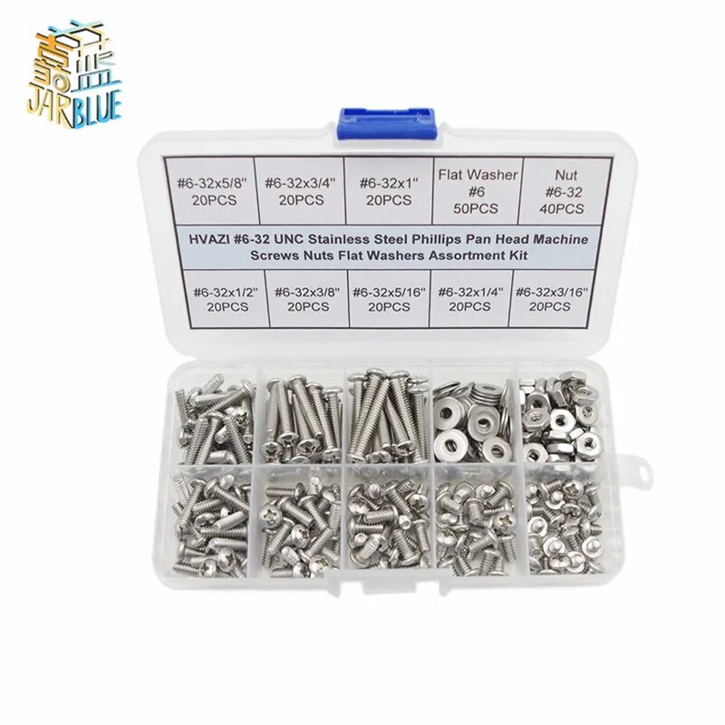 Комплект крепежа JARBLUE 6-32 UNC (250шт)