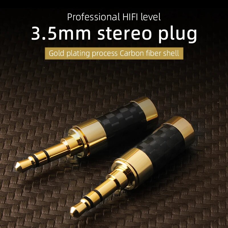 Стерео штекер 3.5 мм YYAUDIO, 2 Piece 6mm, черный