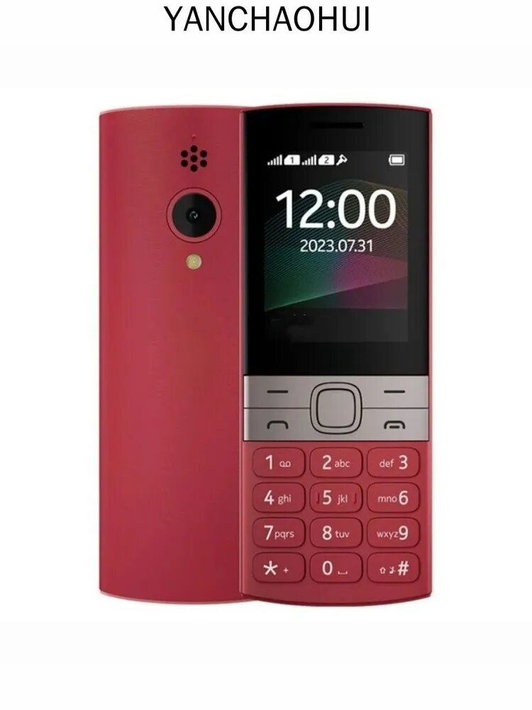 Мобильный телефон YANCTAOHUI, малиновый, 2.4 дюйма, 2 SIM, камера 1.2 Мп, Bluetooth, FM-радио, фонарик
