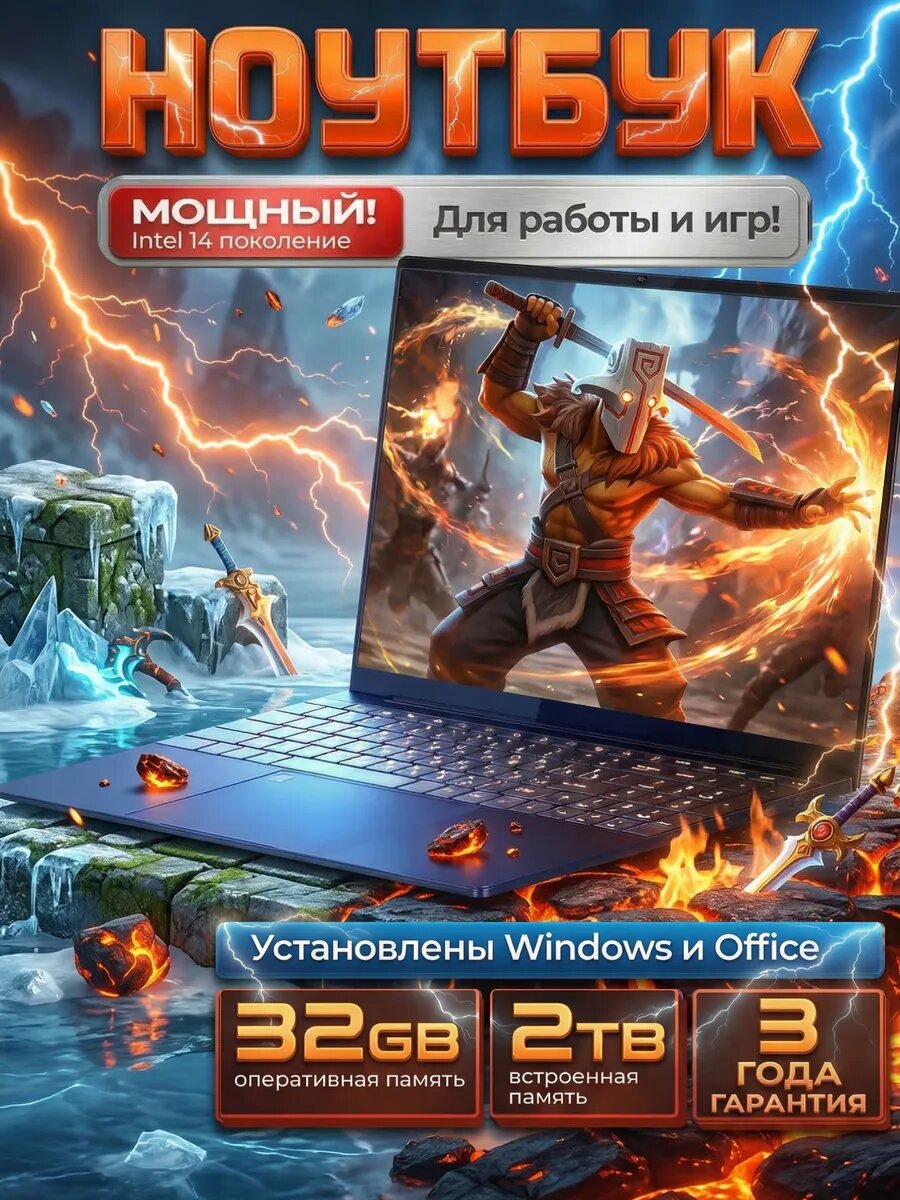 Ноутбук HiGH TECH R630 Intel H-Series RAM 32GB / SSD 2048GB