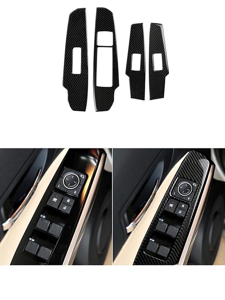 Для Lexus IS250 IS250C IS300 2014 2015 2016 2017 2018 наклейки на стеклоподъемник из углеродного волокна аксессуары для украшения интерьера автомобиля