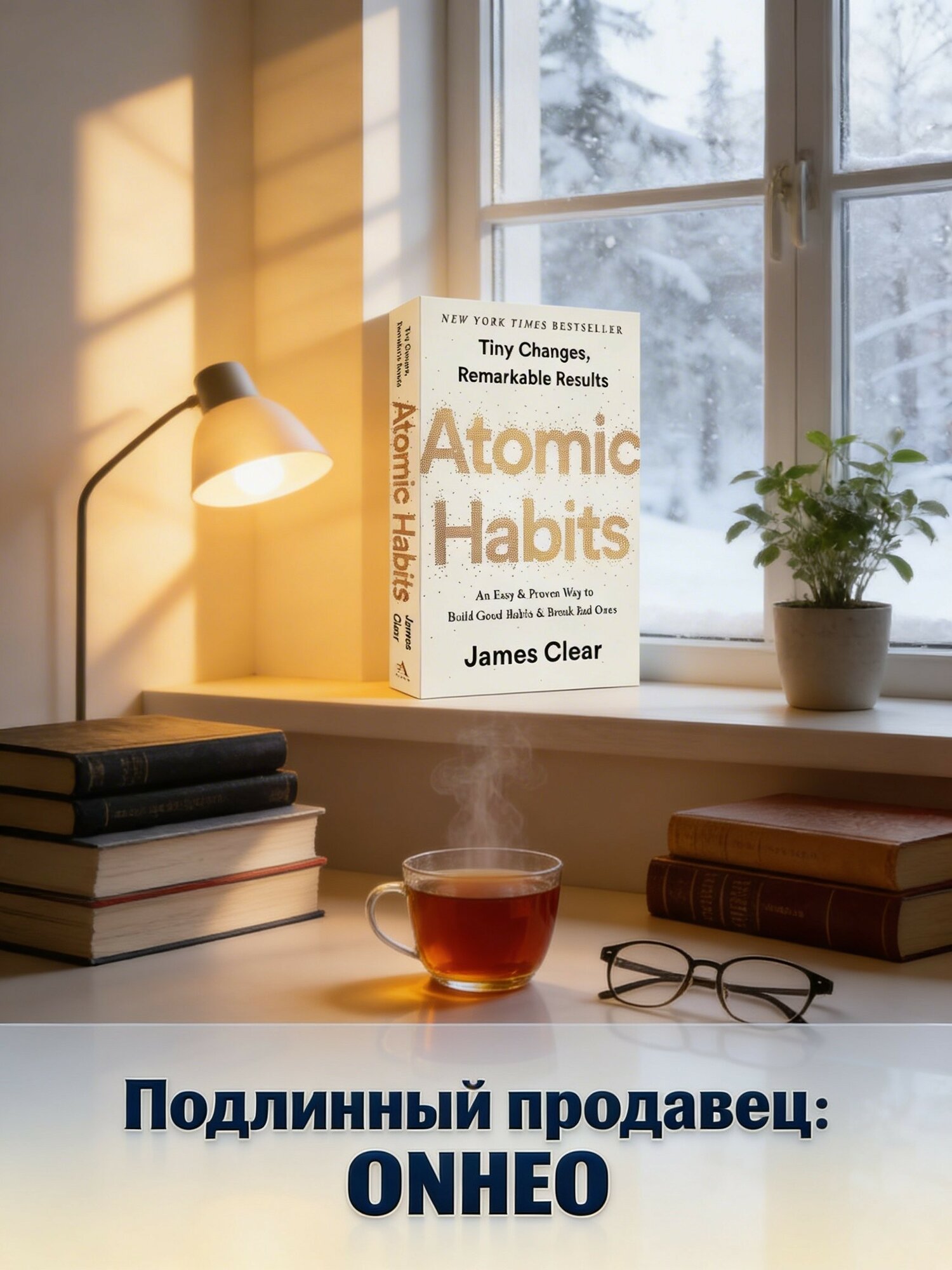 Книга Атомные привычки на английском, руководство по формированию полезных привычек для самосовершенствования и личностного роста