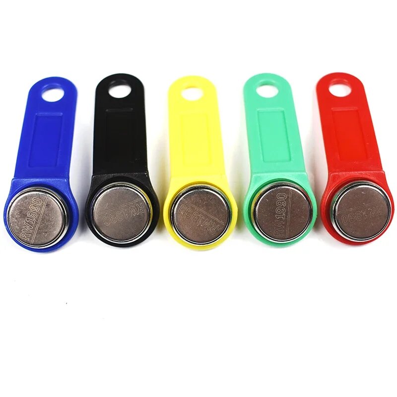 Перезаписываемые RFID ключи iButton, 5 шт, Mix color