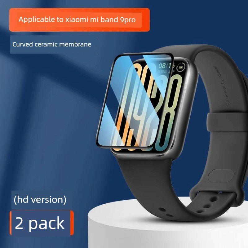 2-шт. стеклянная защитная пленка для Xiaomi Band 9 Ceramic Edition, ультра-прозрачное керамическое покрытие, мягкие