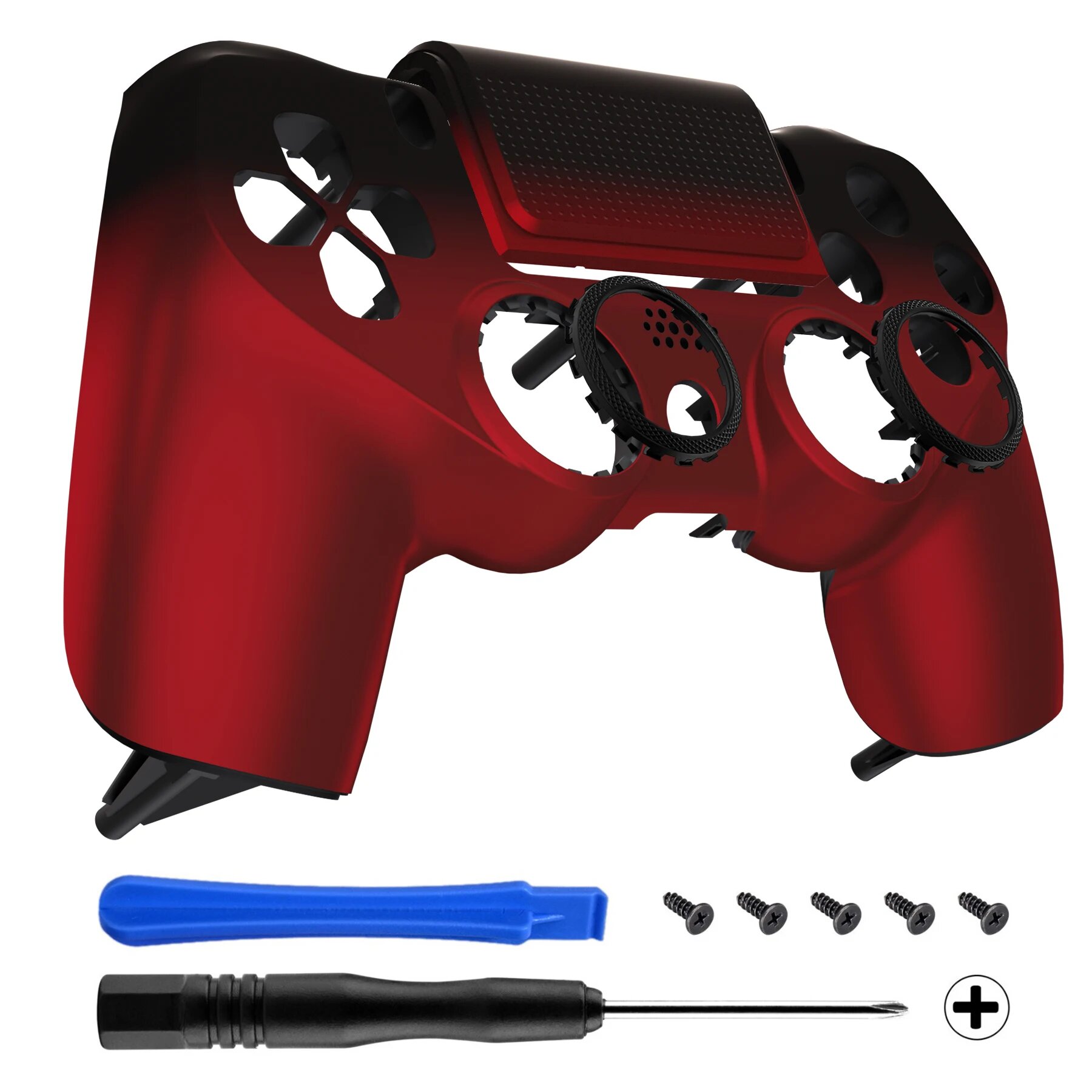 EXtremeRate Панель контроллера PS4 Slim Shadow Scarlet Red