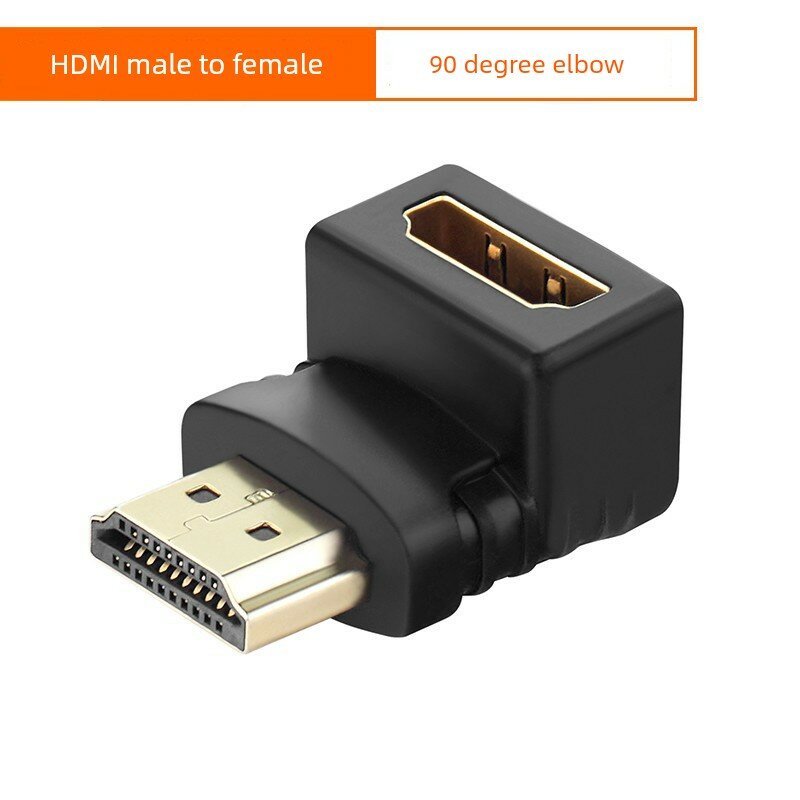 Адаптер HDMI с разъемом типа «папа-мама» под углом 90 градусов, удлинитель сигнала типа «мама-мама» с поворотом на 180