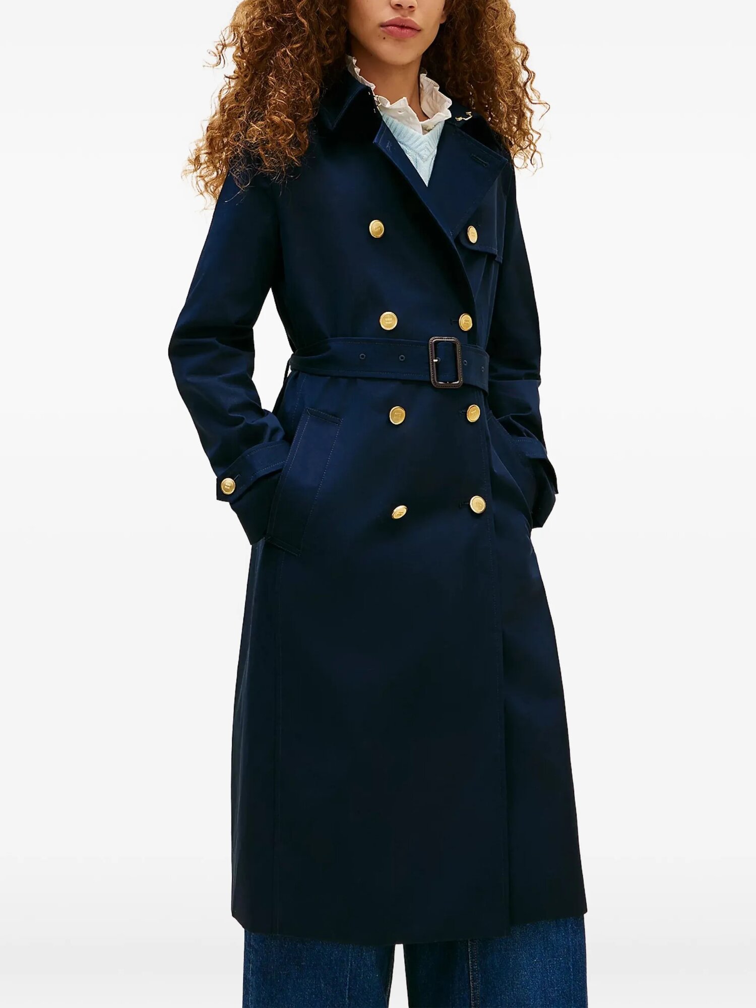 Пальто TOMMY HILFIGER, размер XS, синий — фото 1