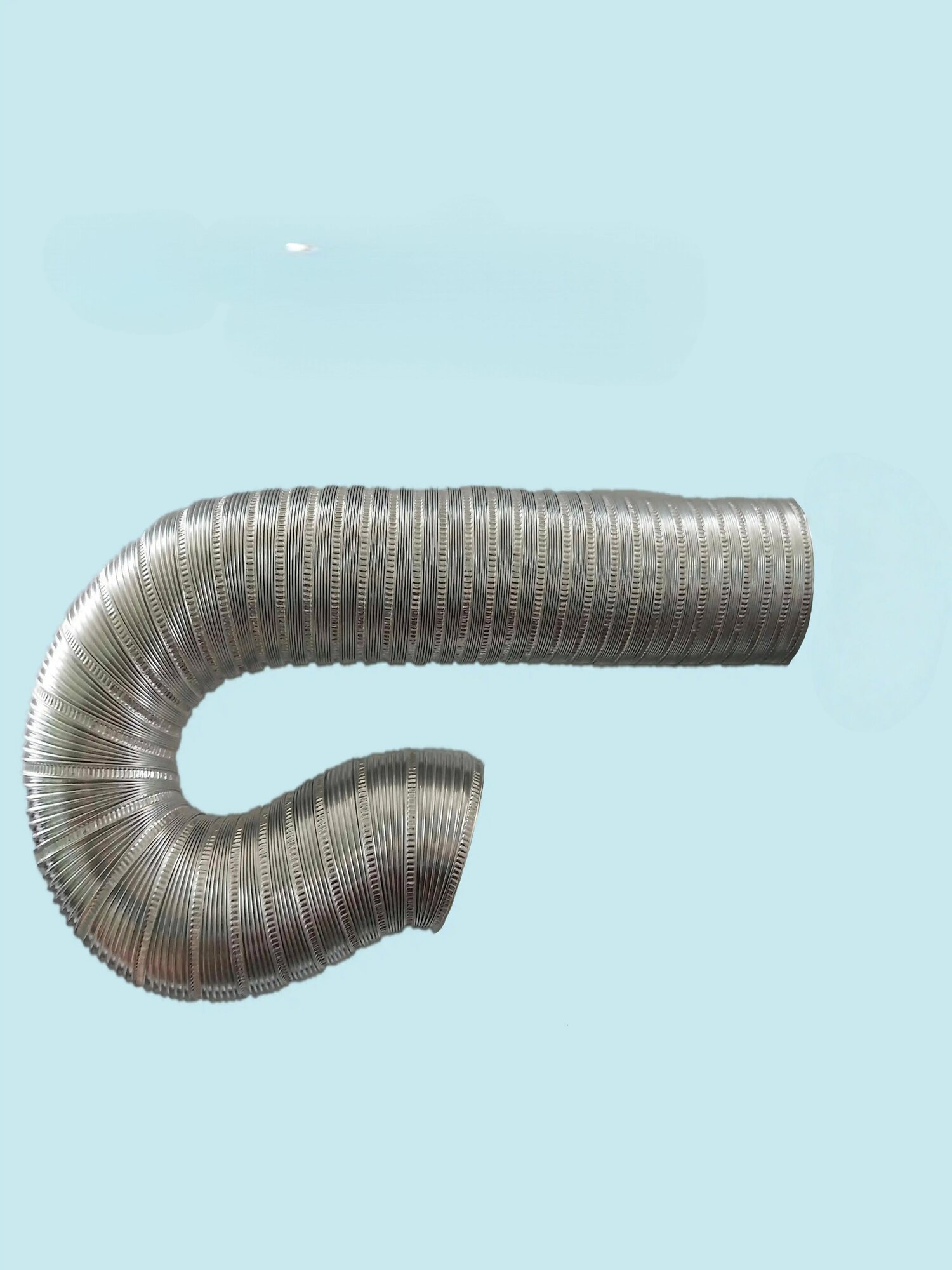 Алюминиевая гофрированная дымососная вентиляционная труба (1 шт.)